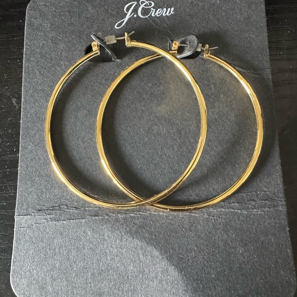 J. Crew | Jewelry | J Crew Gold Minimalist Hoop Earrings | Poshmark